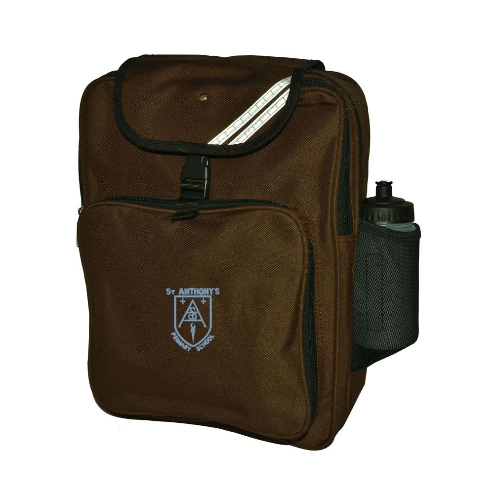 St Anthonys Primary Junior Backpack Brown – Schoolwear Made Easy