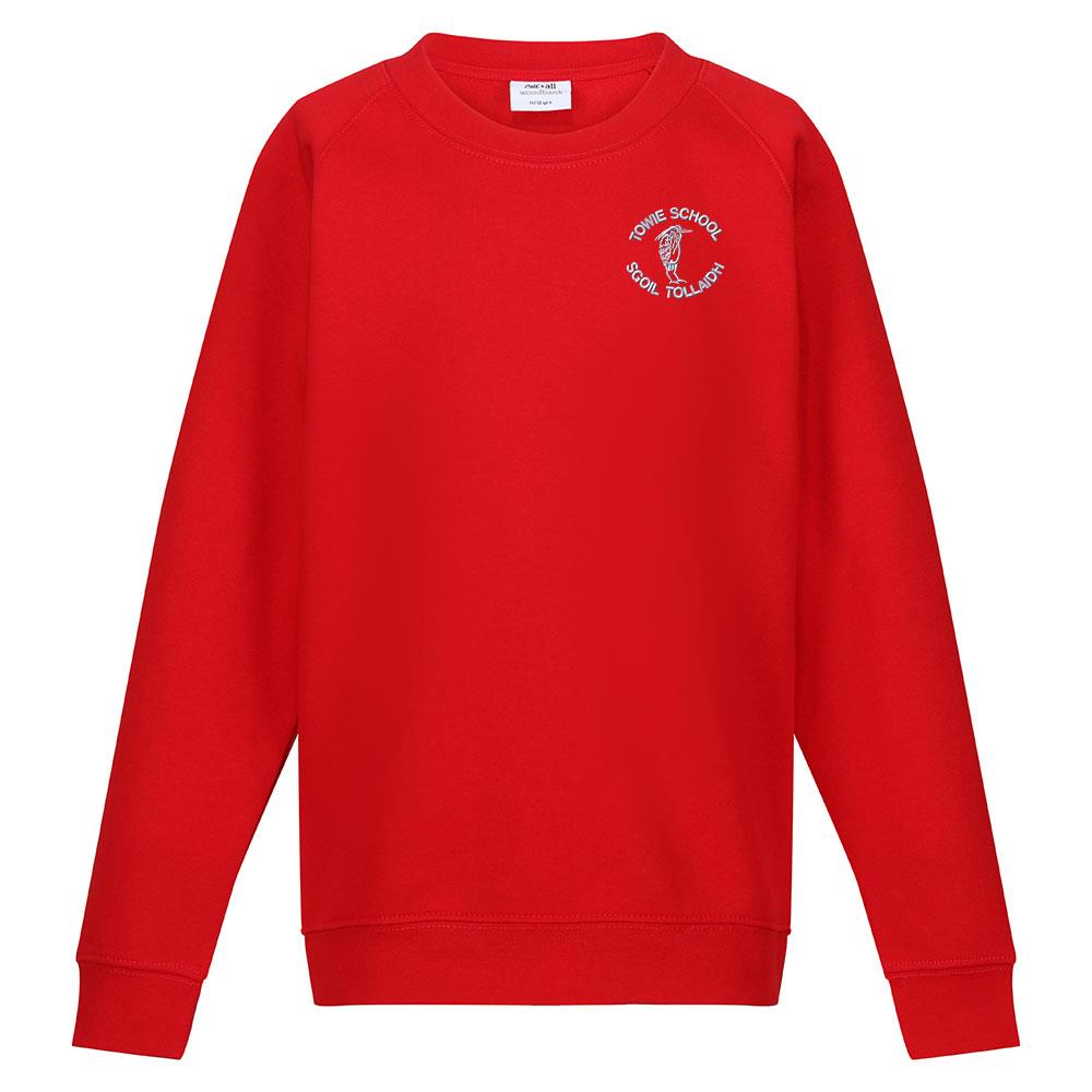 Towie Primary Crew Neck Sweatshirt Red – Schoolwear Made Easy