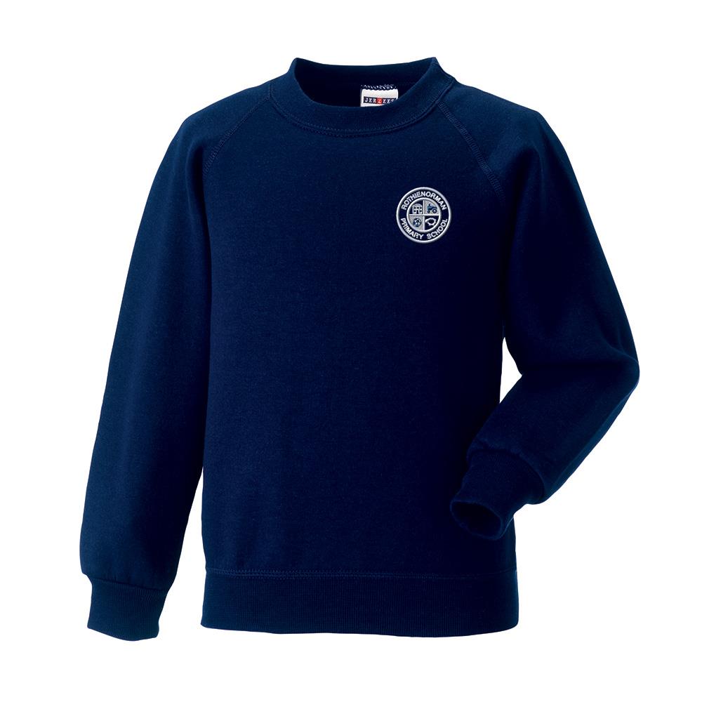 Rothienorman Primary Crew Neck Sweatshirt Navy – Schoolwear Made Easy