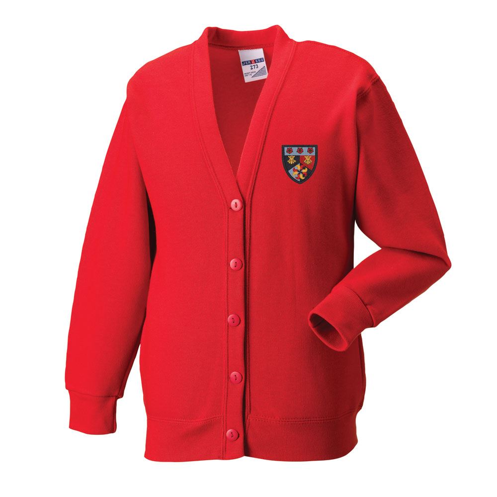 Clober Primary Sweat Cardigan Red – Schoolwear Made Easy