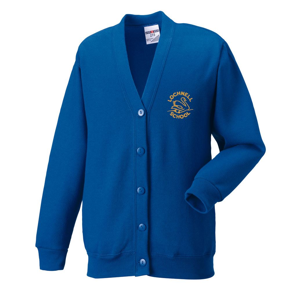 Lochnell Primary Sweat Cardigan Royal – Schoolwear Made Easy
