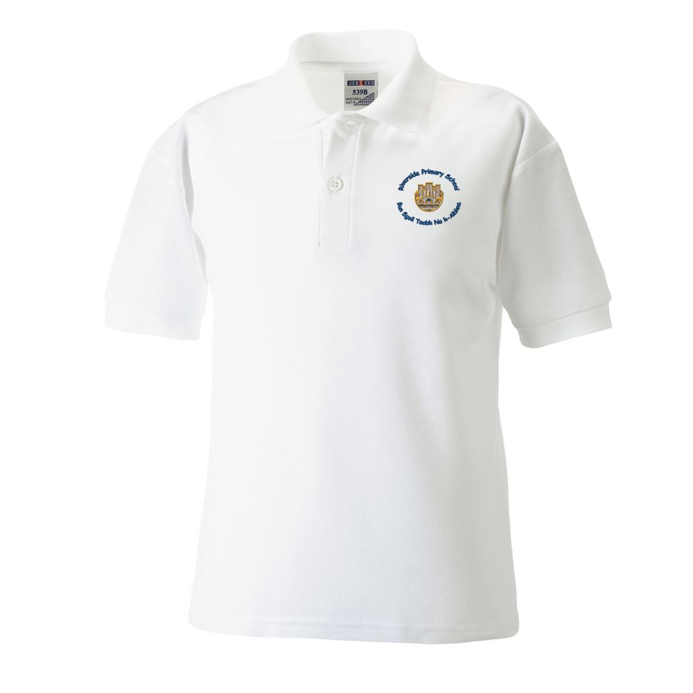 Riverside Primary Stirling Poloshirt White – Schoolwear Made Easy