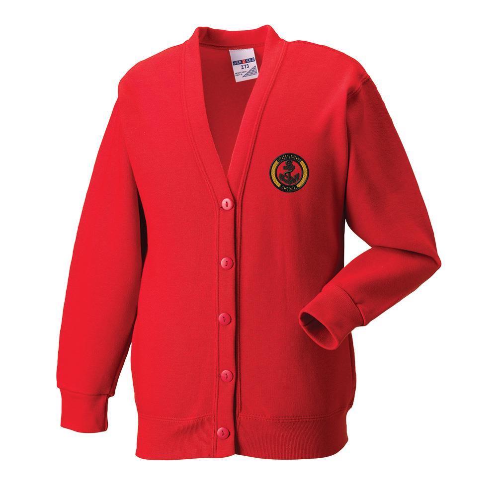 Gourdon Primary Sweat Cardigan Red – Schoolwear Made Easy