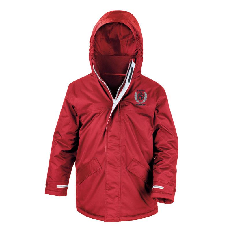 Stepps Primary Core Kids Winter Parka Red – Schoolwear Made Easy