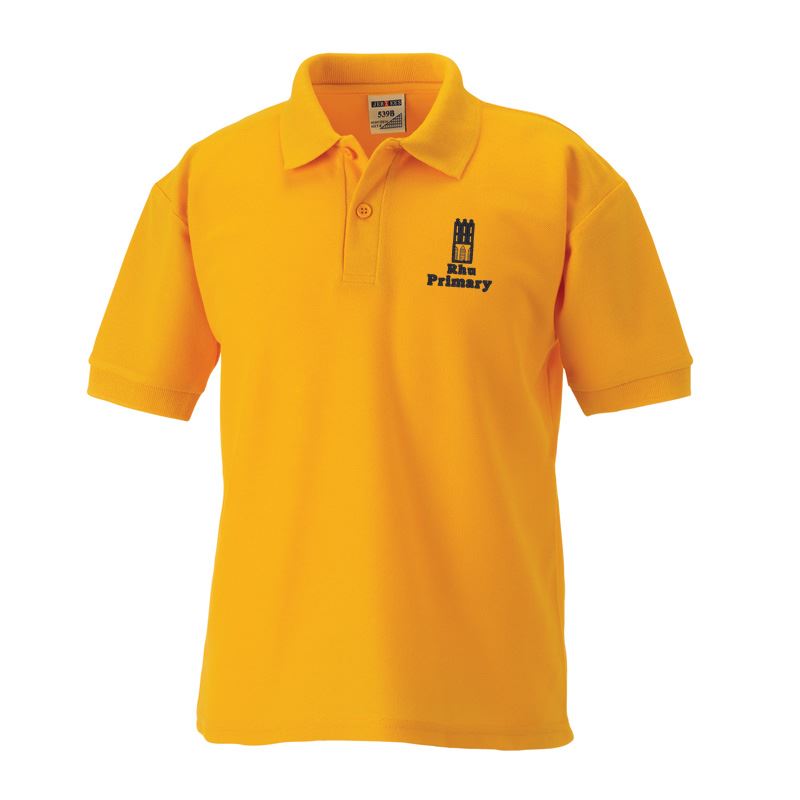 Rhu Primary Poloshirt Gold – Schoolwear Made Easy