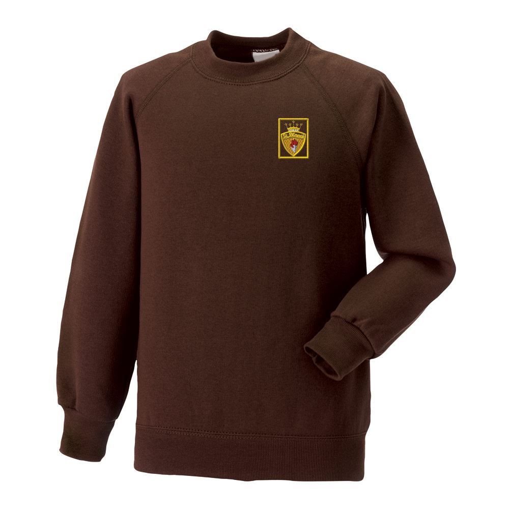 St Blanes Primary Crew Neck Sweatshirt Brown – Schoolwear Made Easy