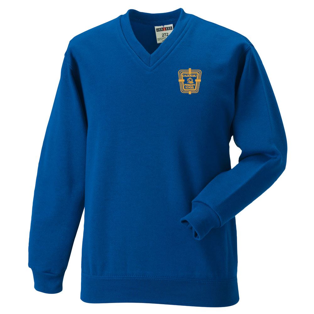 Caldercuilt Primary V-Neck Sweatshirt Royal – Schoolwear Made Easy