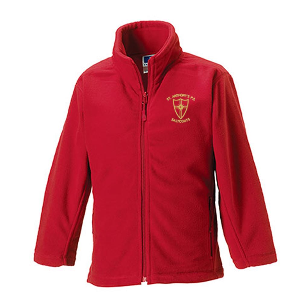 St Anthonys Primary Saltcoats Outdoor Fleece Red – Schoolwear Made Easy