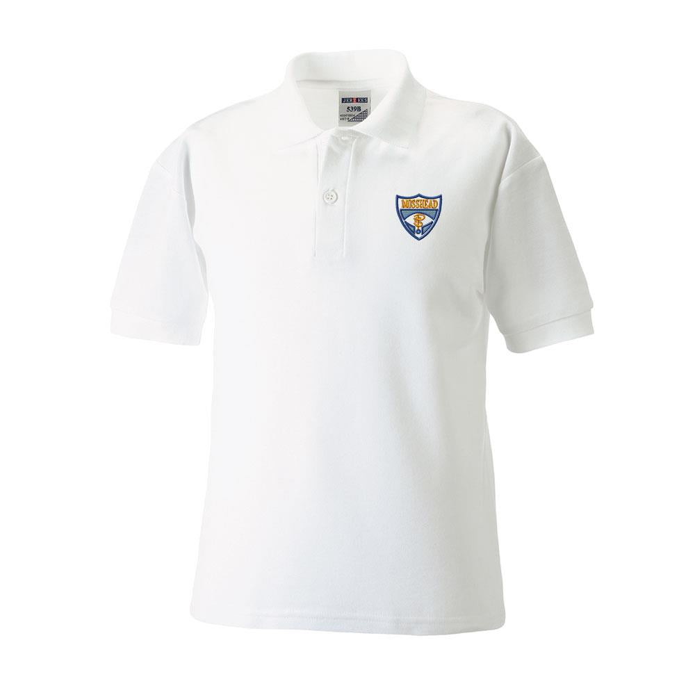 Mosshead Primary Poloshirt White – Schoolwear Made Easy