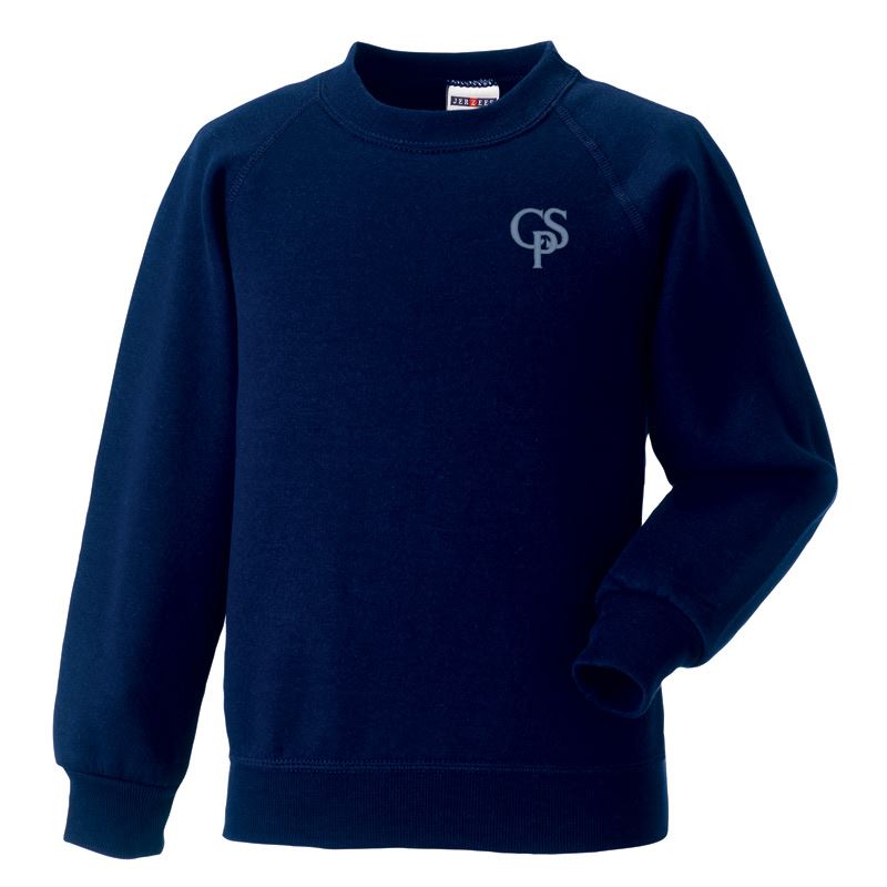 Crombie Primary Crew Neck Sweatshirt (Primary 7) Navy – Schoolwear Made ...