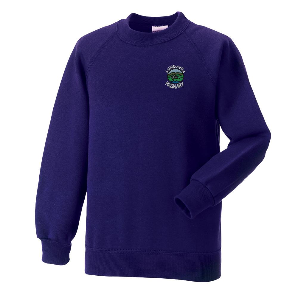 Lundavra Primary Crew Neck Sweatshirt Purple – Schoolwear Made Easy